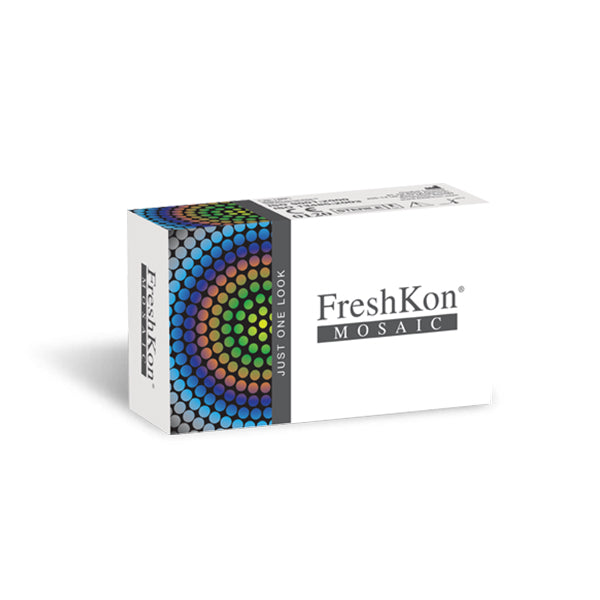 FreshKon Mosaic – Velvet Blue "One pair contact lenses and container i ...